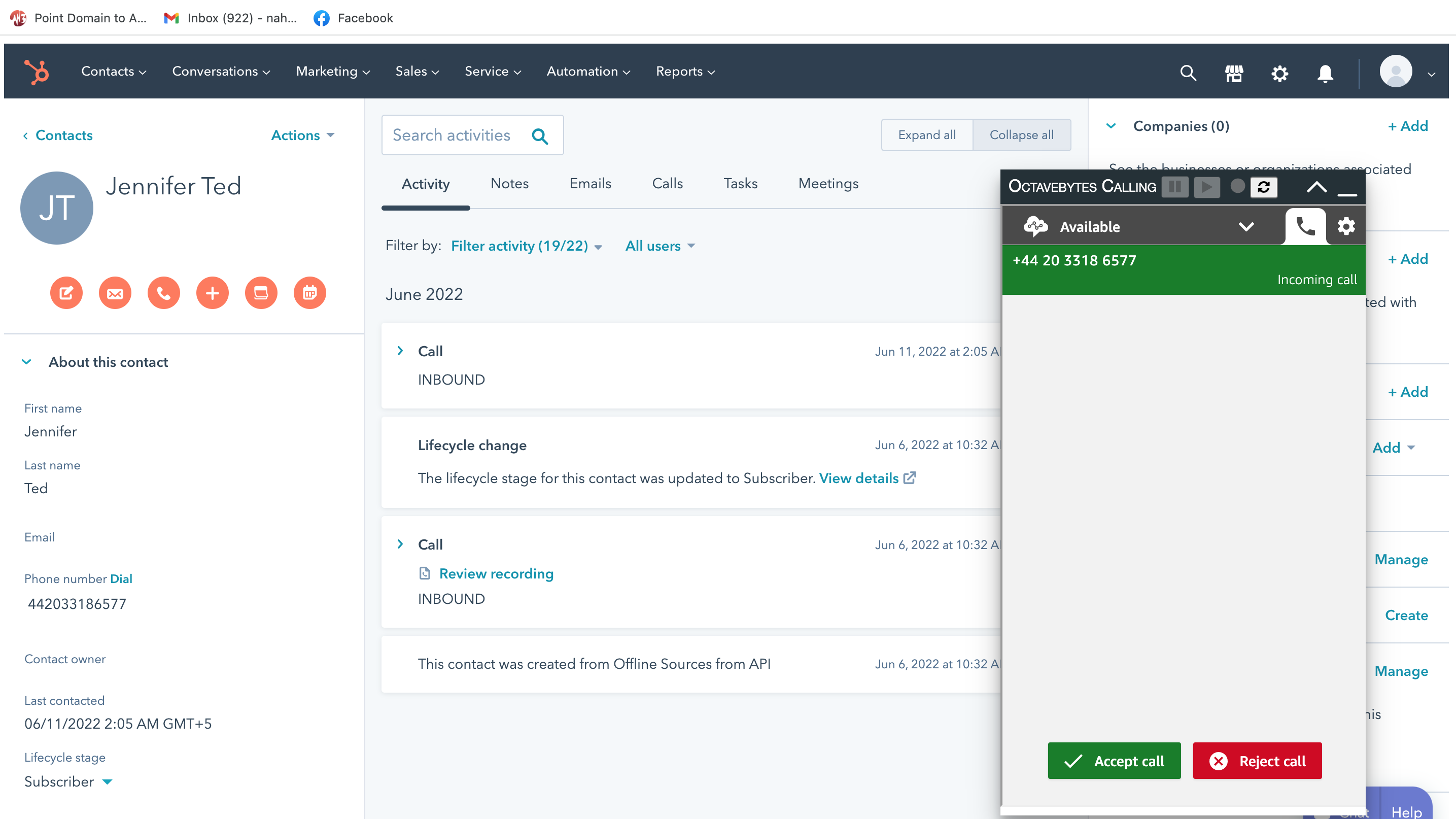 Amazon Connect CTI Connector - App for HubSpot